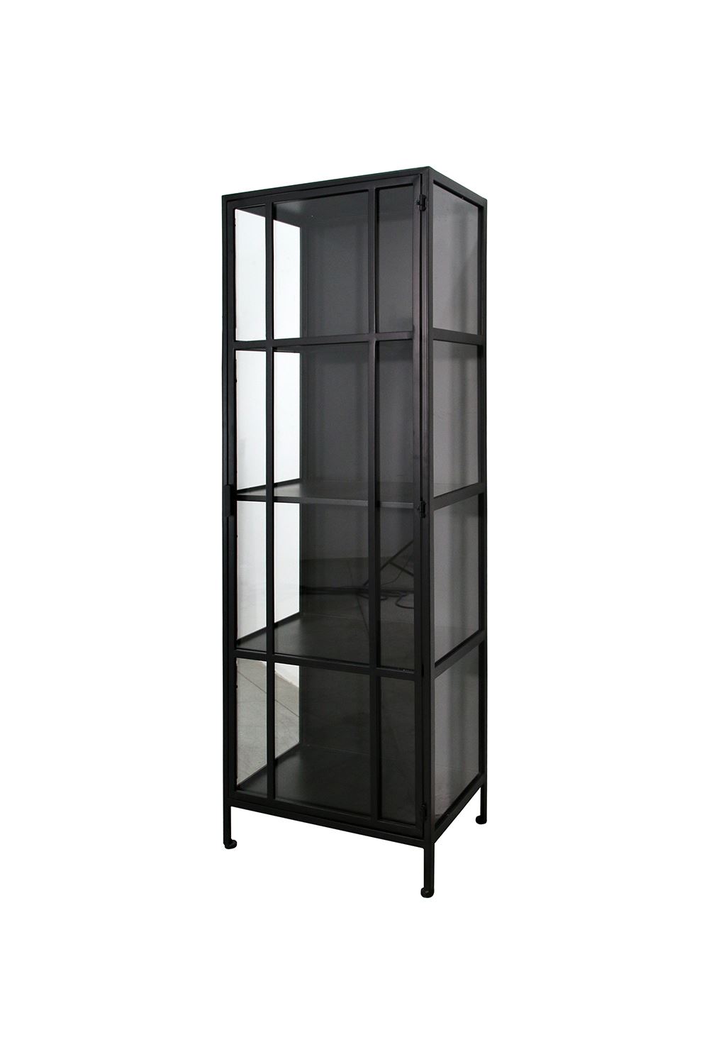 Nyråd Vitrineskab i Metal - 60x40x172 cm - Sort