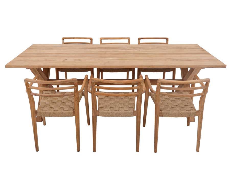 Thor 240 Duri m/arm Teak Havemøbelsæt